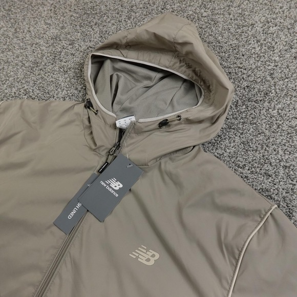 New Balance | Jackets & Coats | New Balance Jacket Mens M Beige Hooded ...